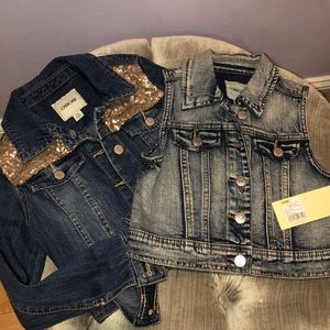 Cherokee | Jackets & Coats | Nwt Vest And Gently Worn Jean Jacket With ...